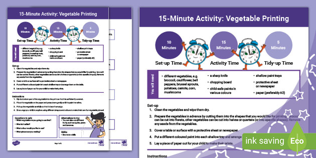 15-Minute Activity: Vegetable Printing (teacher made)