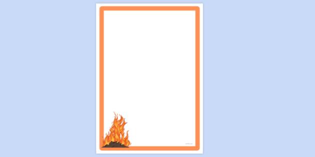 FREE! - Simple Blank Fire Page Border (teacher made)