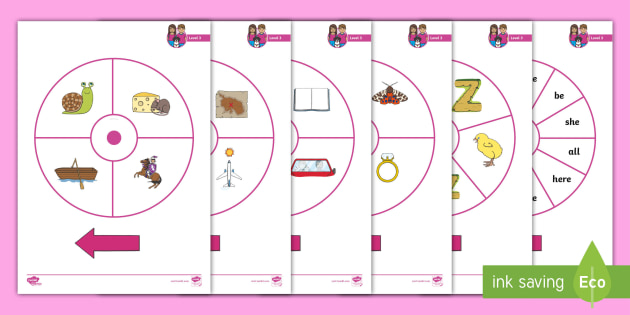 Twinkl Phonics Level 3 Sound and Tricky Word Spinners