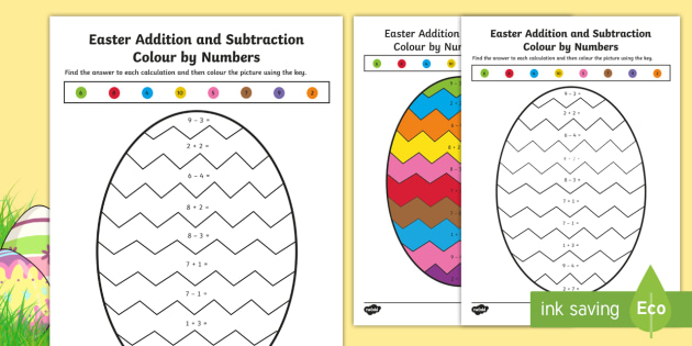 Easter Colour By Number Maths Activity - Easter Resources