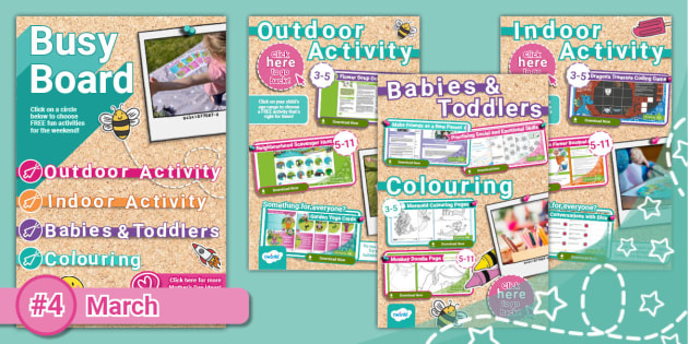 FREE! - Weekend Busy Board March #4 (teacher made)