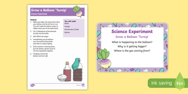 EYFS Grow a Balloon 'Turnip' Science Experiment and Prompt Card Pack