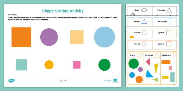SEND Older Learners - Shape Sorting Workstation Pack