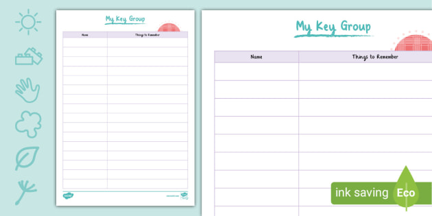 Key Worker Group List (teacher made)