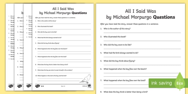 All I Said Was Differentiated Reading Comprehension Activity-Scottish