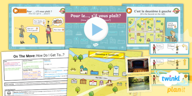 French: On the Move: How Do I Get To... Year 4 Lesson Pack 5