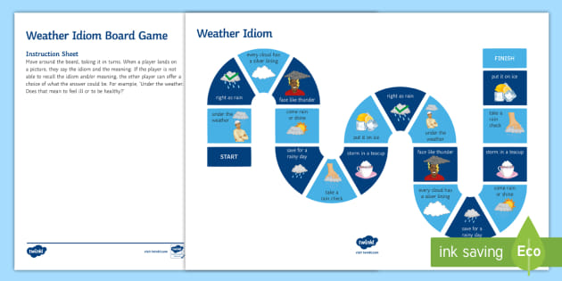Weather Idiom Board Game (teacher made)