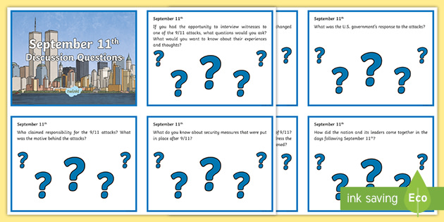 September 11th Discussion Question Cards