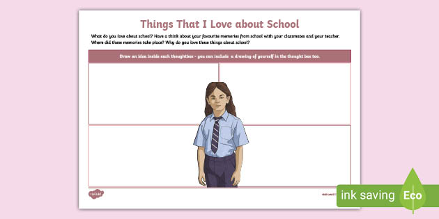 Things That I Love about School (Teacher-Made)