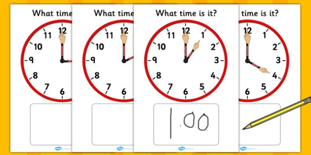 Analogue Clocks Hourly Matching With Hands (teacher made)