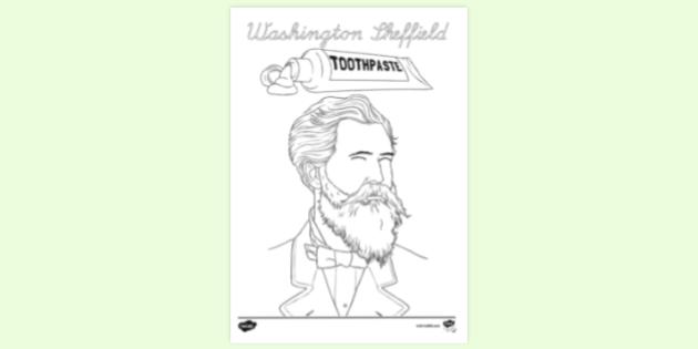 FREE! - Washington Sheffield (Closed Eyes) Colouring Sheet