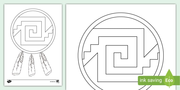 Aztec Shield Colouring Page | The Aztecs | KS2 History