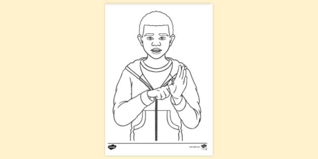 FREE! - BSL Year Colouring Sheet | Colouring Sheets