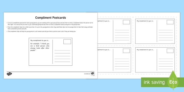 Praise Postcards - ESL Resources (teacher made)