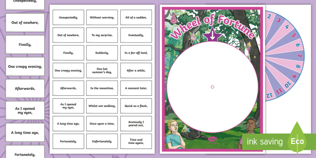Challenging Sentence Starter Wheel of Fortune Spinning Wheel Activity Pack