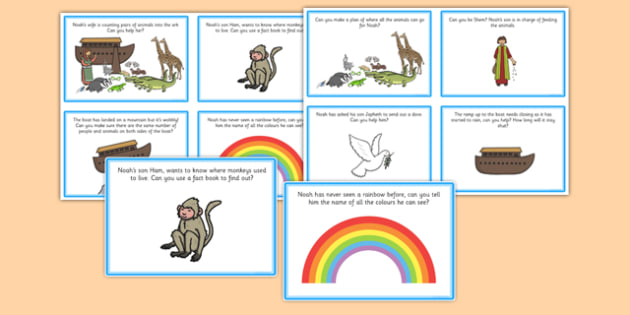 Noah's Ark Role Play Challenge Cards (teacher made)