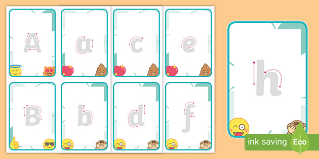😊 Emoji Themed Letter Formation Card