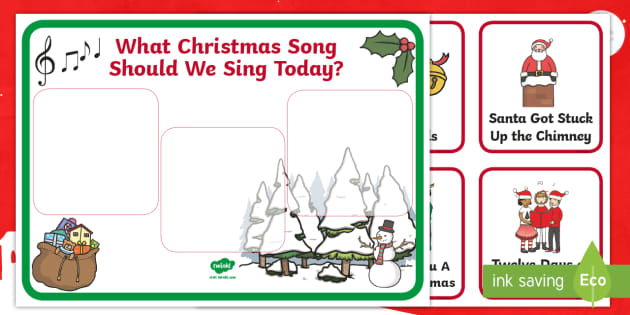 Christmas Songs Choosing Cards (teacher made)