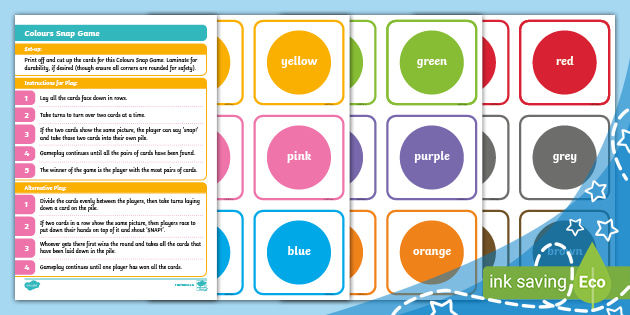 * NEW * Colours Snap Game