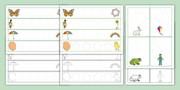 Spring Shape Tracing | Educational Resources | Twinkl USA