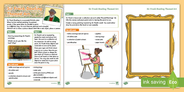 Sir Frank Bowling Inspired Art Activities (Teacher-Made)