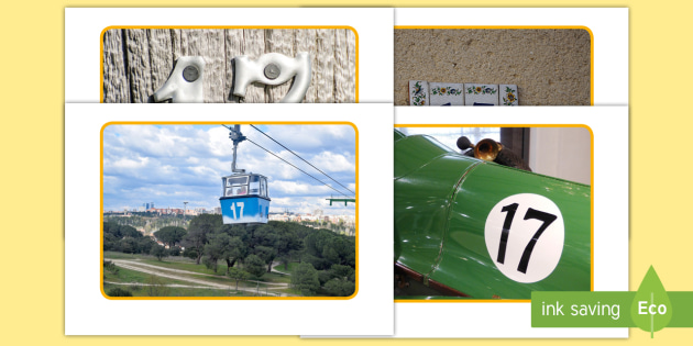 All About Number 17 Display Photo Pack (teacher made)