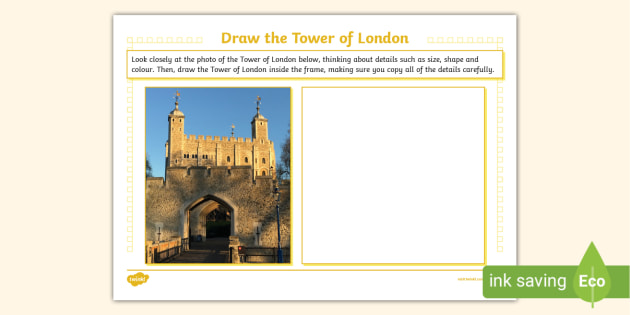 * NEW * Draw the Tower of London Art Activity (teacher made)