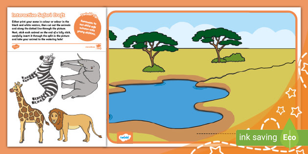 Interactive Safari Animals Craft (teacher made)