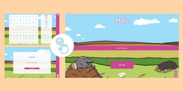 Interactive Mole Word Search (teacher made)