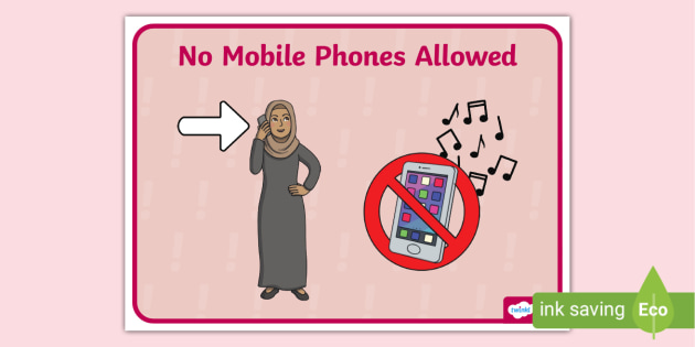 No Mobile Phones Display Poster, no mobiles allowed, switch phones off, no