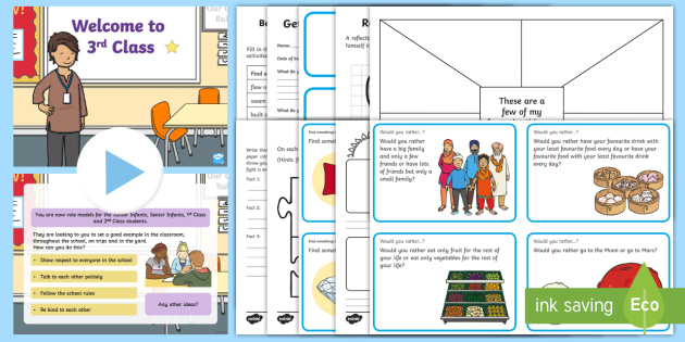 Third Class Back to School Activity Pack English/Gaeilge
