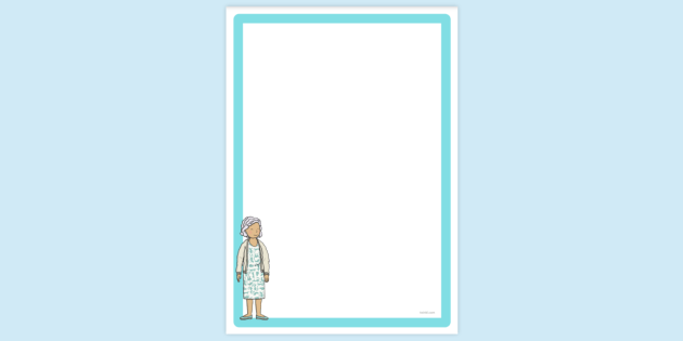 FREE! - Simple Blank Grandmother Page Border | Page Borders | Twinkl