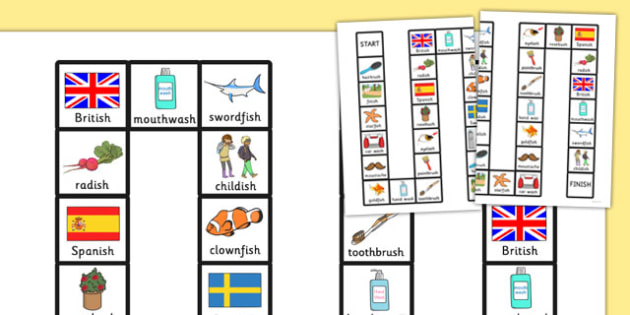 Two Syllable Final 'Sh' Sound Board Game (teacher made)