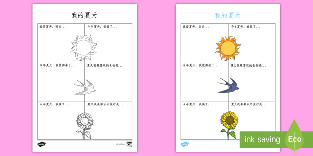 我的夏天写作练习