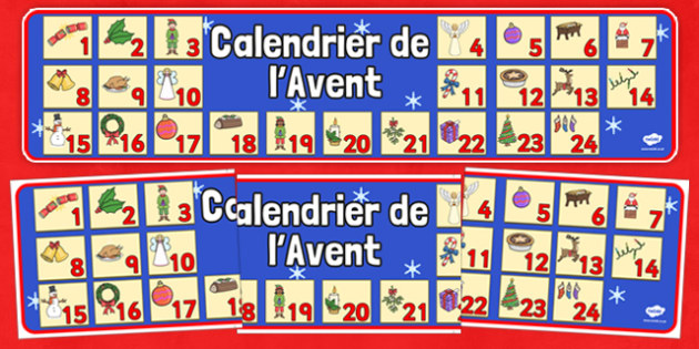 Advent Christmas Display Banner French (teacher made)