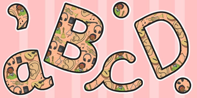 👉 Sound Themed Size Editable Display Lettering