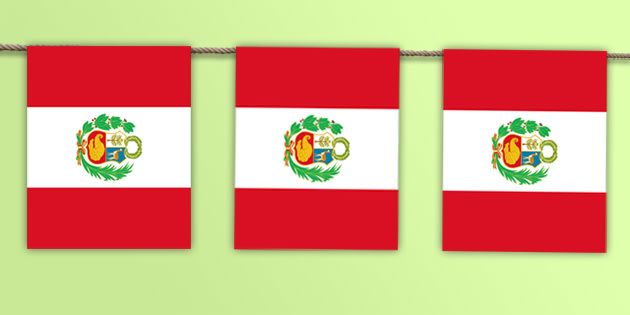 Peru Flag Bunting