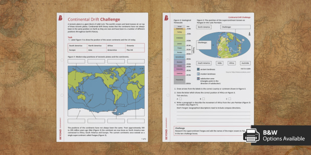 Pangaea Worksheet