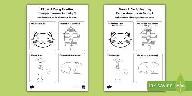 Phase 2 EYFS Reading Comprehension Activity 1 (teacher made)