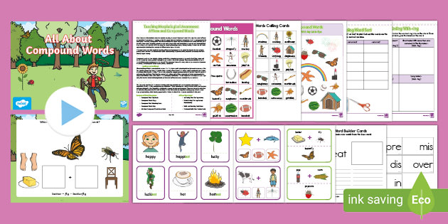 Primary Affixes and Compound Words Activity Pack