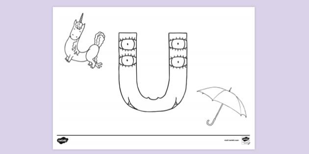 FREE! - The Letter 'U' Colouring Page | Colouring Sheets