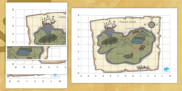 Large Treasure Map Poster (teacher made)