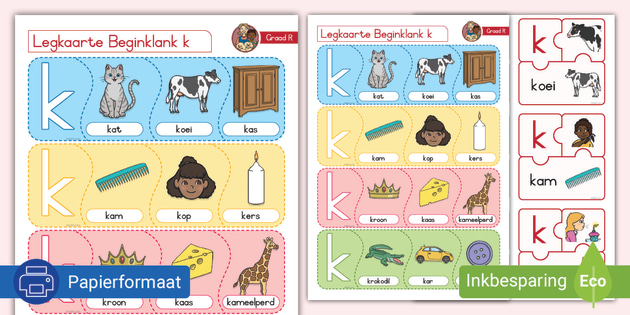 Legkaarte Beginklank K (creat de profesori)