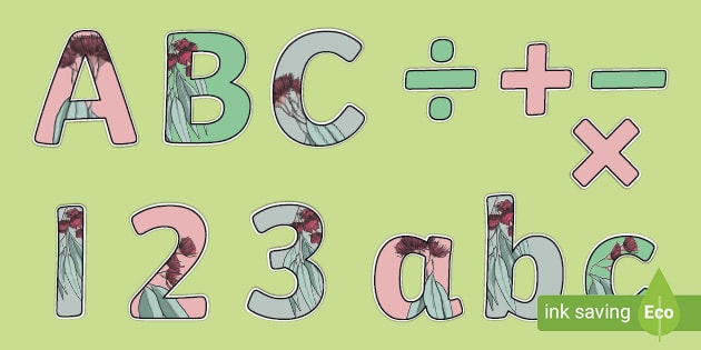 Eucalyptus Lettering Pack (teacher made)