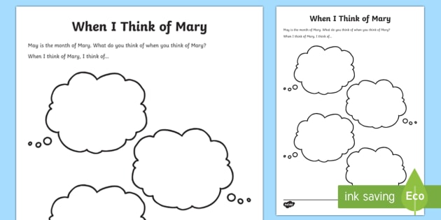 When I Think of Mary Worksheet / Worksheet-Irish