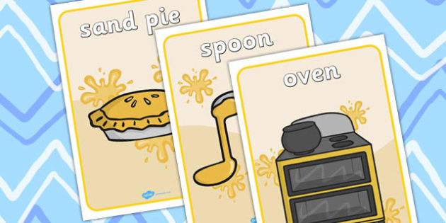 Sand Kitchen Role Play Posters (teacher made)