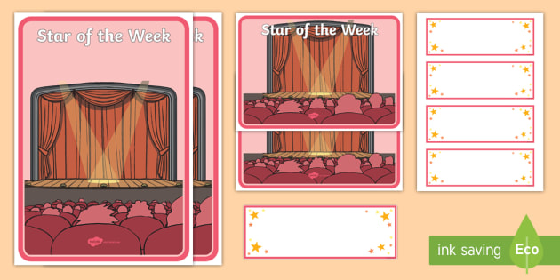 Star Of The Week Poster Template