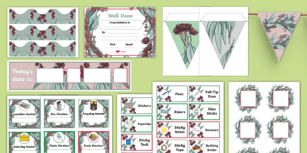 Eucalyptus Decor Resource Pack | EYLF - Year 6 | Twinkl