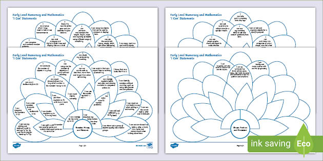 CfE Early Level Numeracy and Mathematics Flower Tracker