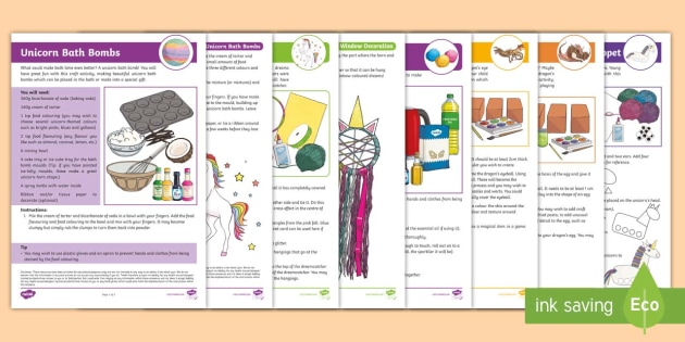 Dragons and Unicorns Craft Activity Pack (teacher made)